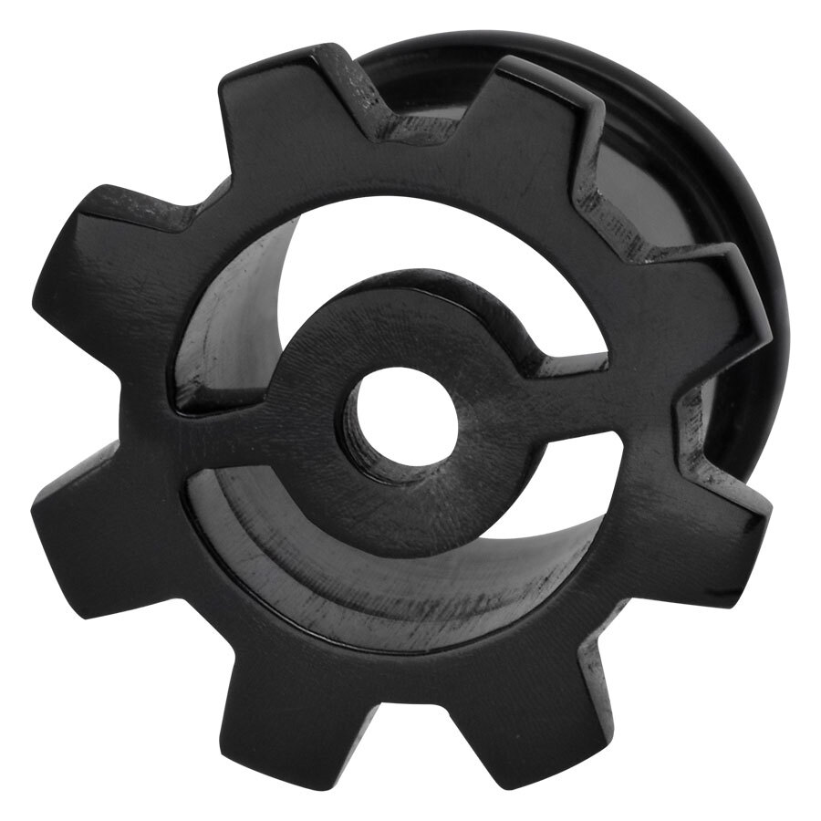 Buffalo Horn Cut Out Cog Tunnel Plug - The Wildcat Collection